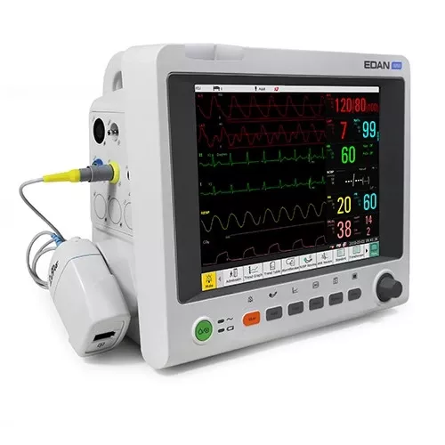 EDAN IM60 3/5-lead ECG, HR, Resp, Edan SpO2 Edan NIBP, PR, 2-TEMP, CO2 ...
