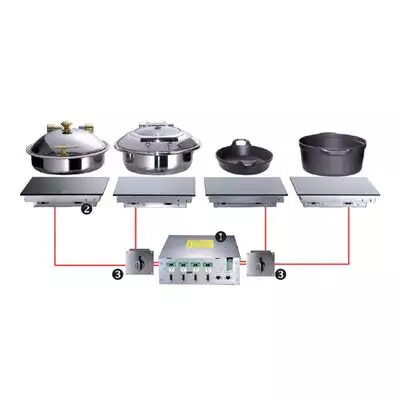 Bulk Premium Garland Drop-In Commercial Induction Buffet with 4 Burners ...