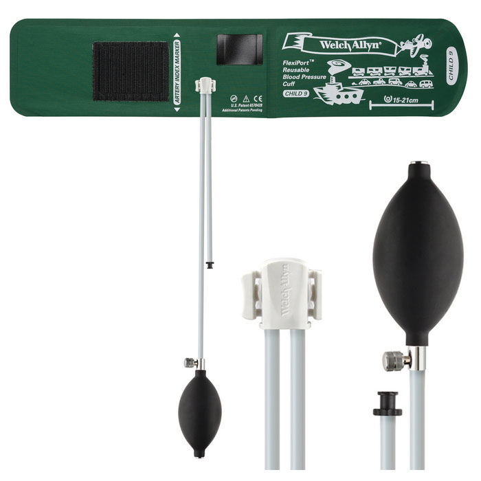 Welch Allyn FlexiPort Reusable Blood Pressure Cuff, One Piece with 2 ...