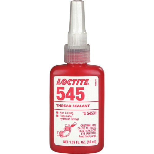 Loctite Thread Sealant 545 Hydraulic/Pneumatic Sealant, 50 ml, Purple ...