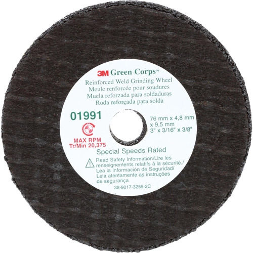 3M Green Corps™ Cut-Off Wheel, 3" X 0.188" X 3/8", 35000 Max. RPM, 1 Type - Each (1991) | Linen Plus