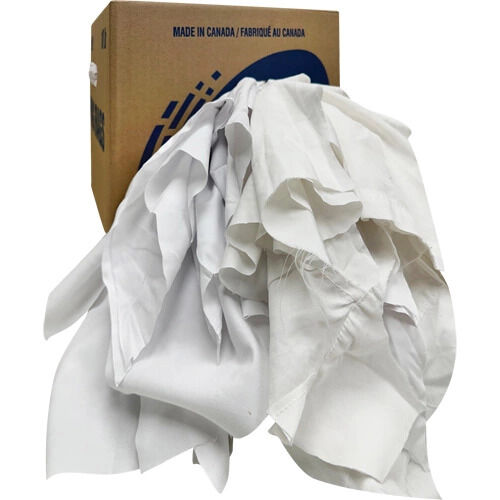 Rotex Recycled Wiping Rags, Cotton, White, 10 lbs. - Box of 10 lbs ...
