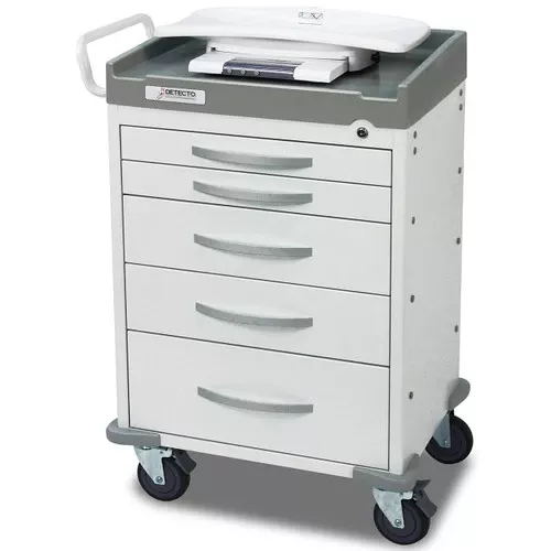 Rescue Cart, White Frame with 6 Drawers | Linen Plus