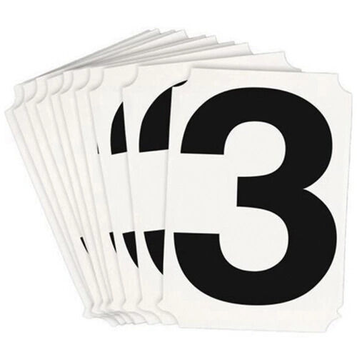 Brady Quick-Align® Individual Number and Letter Labels, 4", 3 Character ...