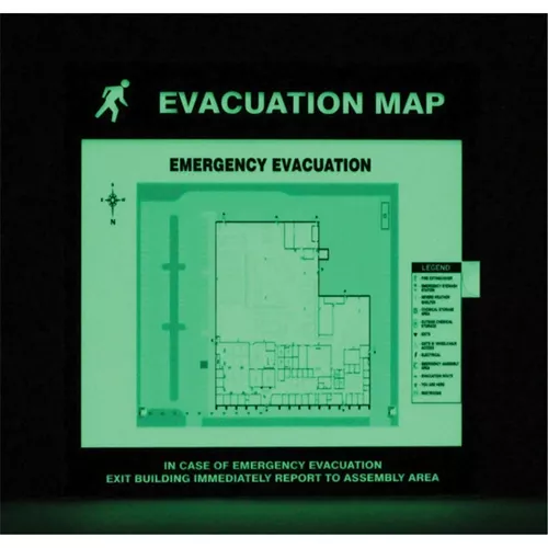 Accuform Signs Evacuation Map Holders, 15" X 17-1/2", Plastic, Adhesive ...