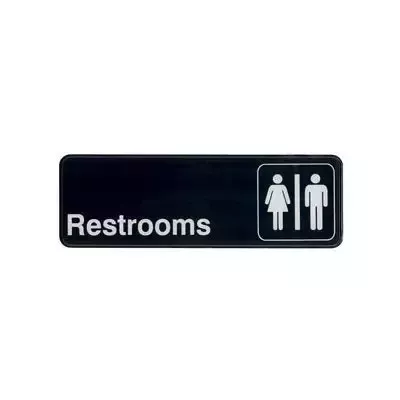 Winco Restroom Sign, 9" x 3" | Linen Plus